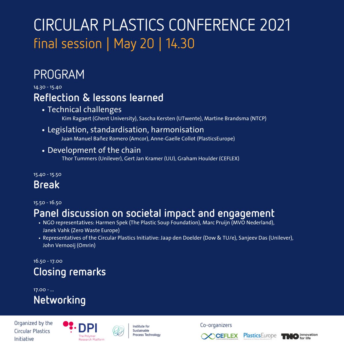 Circular plastics conference a series of expert events on closing the ...